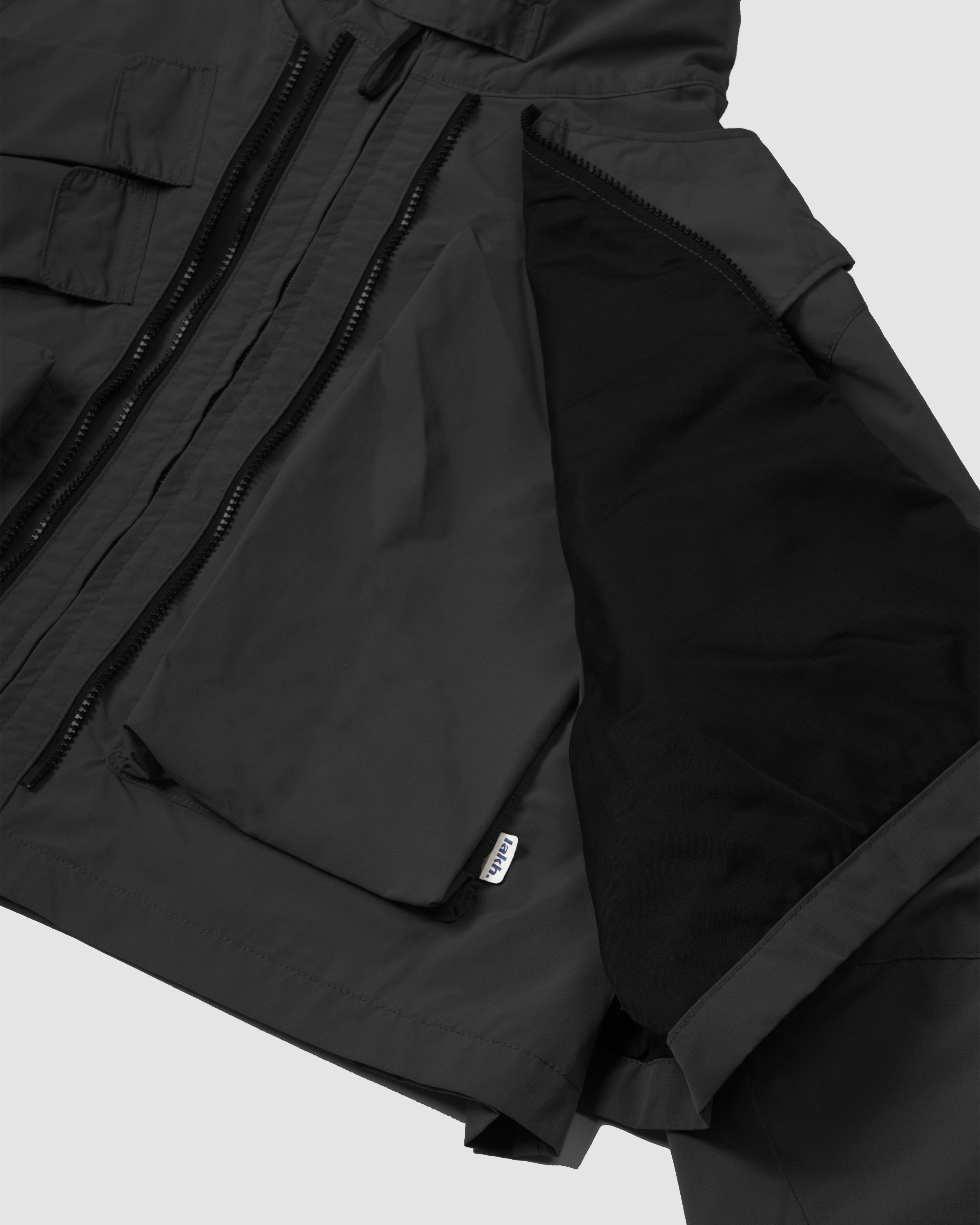 Double Layered Half Jacket - Black – LAKH