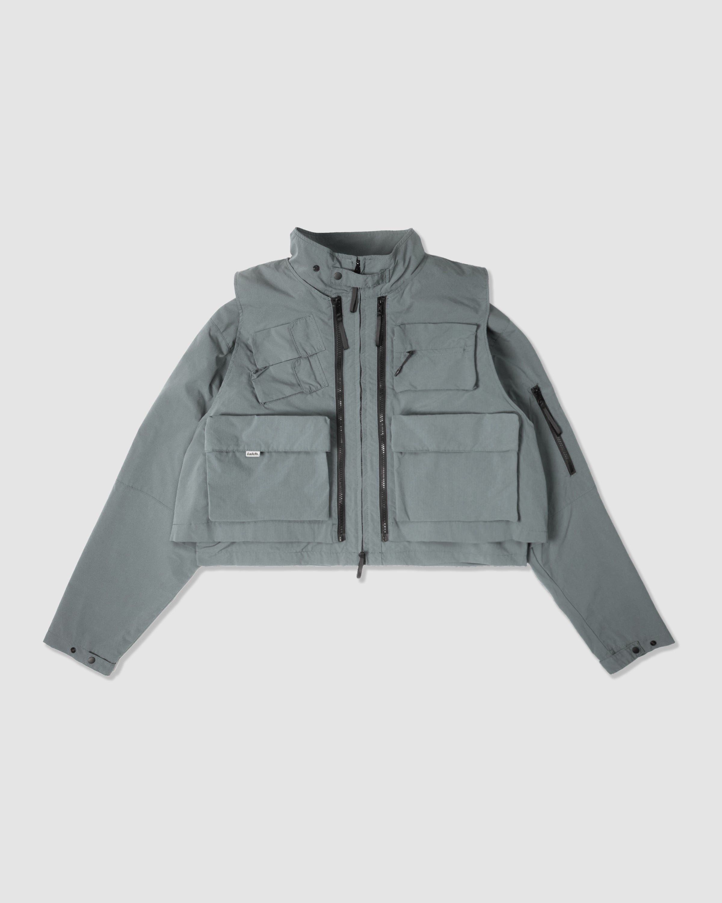 Double Layered Half Jacket - Grey – LAKH