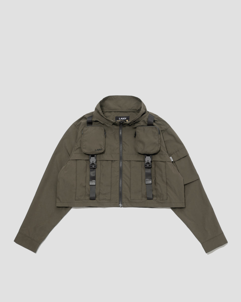 Zipper Pouch Half Jacket - Olive – LAKH